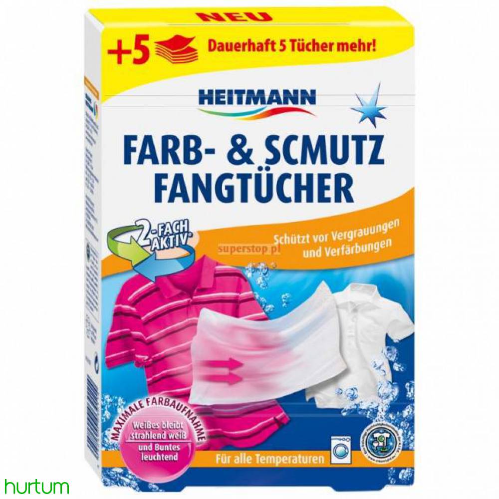 HEITMANN Chusteczki przeciw farbowaniu 20 sztuk w Hurtum.pl HEITMANN Chusteczki przeciw farbowaniu 20 sztuk w Hurtum.pl