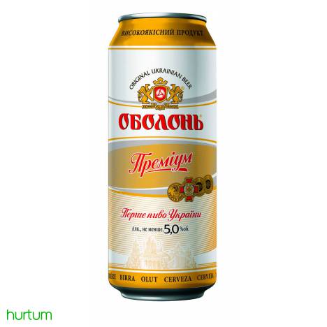 Obolon Premium piwo ekstrakt: 12%, alk. 5% obj. puszka 500 ml w Hurtum.pl