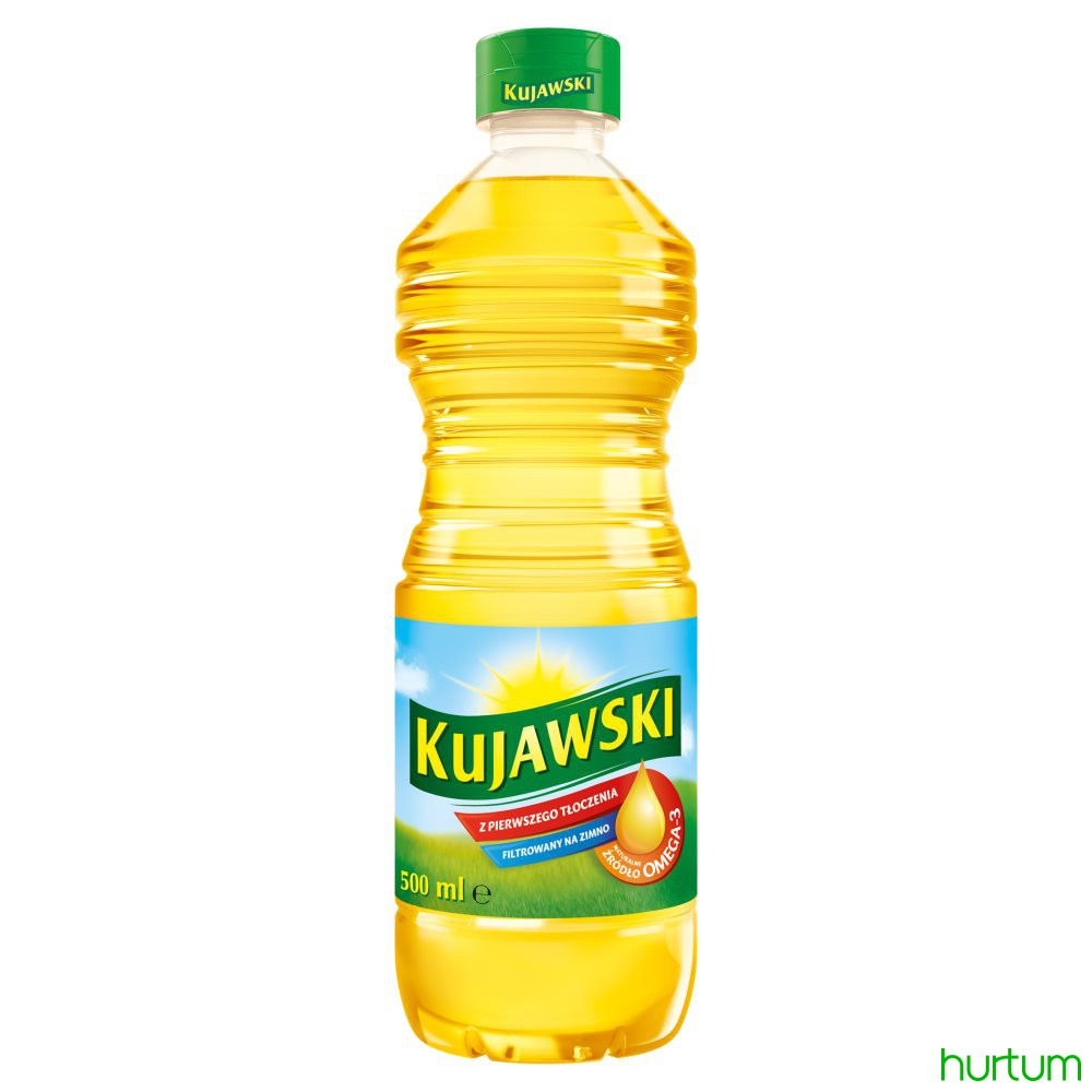 Kujawski Olej rzepakowy z pierwszego tłoczenia 500 ml w Hurtum.pl