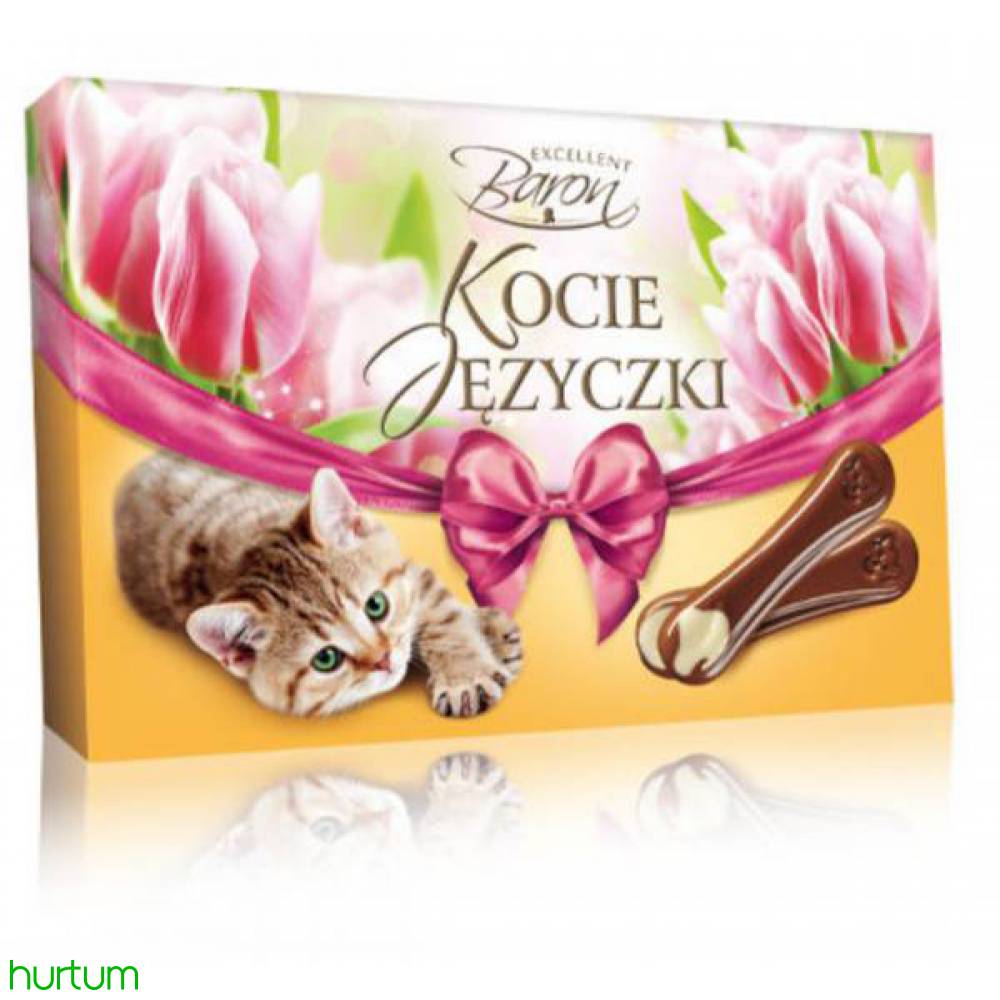 Baron Bombonierka Kocie Języczki Wielkanoc 100 g w Hurtum.pl