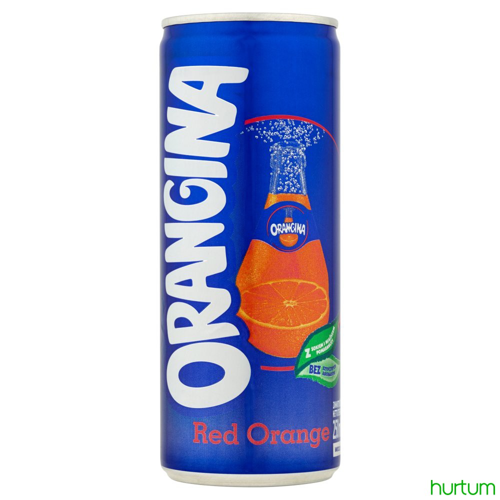 Orangina Red Orange Orzeźwiający napój gazowany z sokiem i miąższem ...