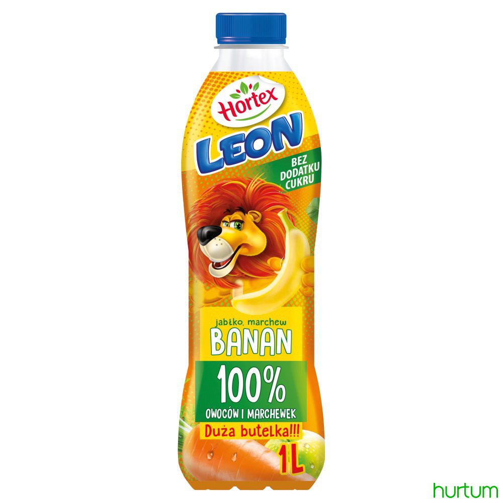 Hortex Leon Sok jabłko marchew banan 1 l w Hurtum.pl