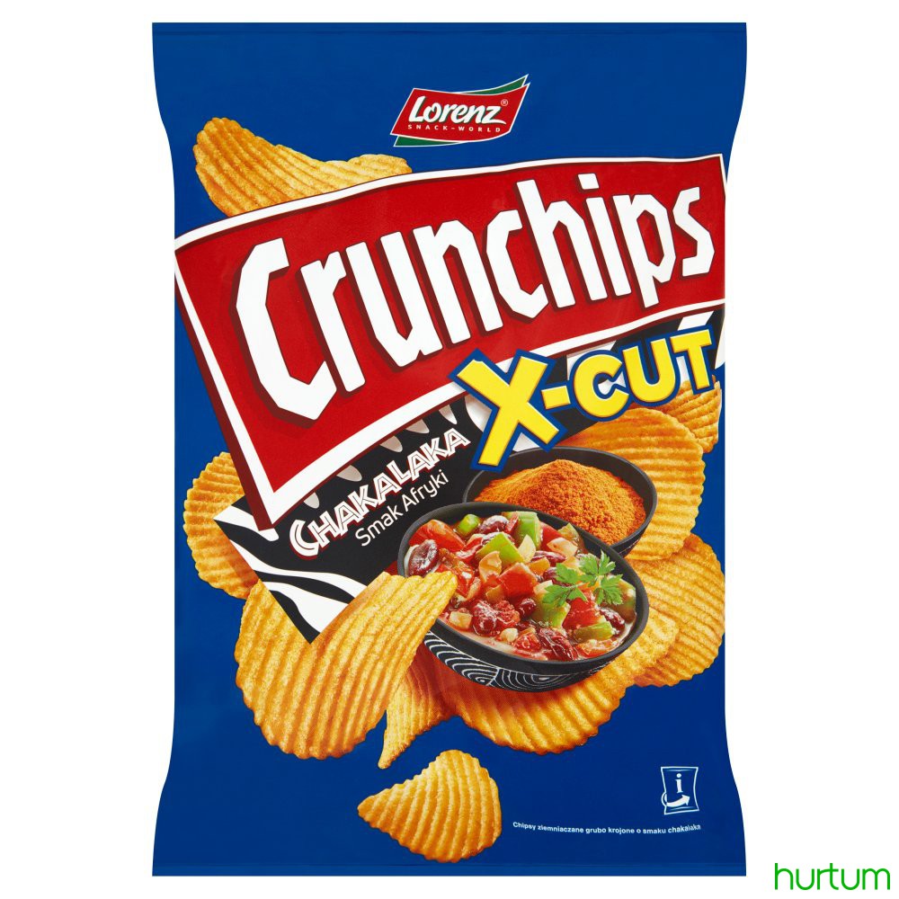 Crunchips X-Cut Chipsy ziemniaczane o smaku chakalaka 140 g w Hurtum.pl Crunchips X-Cut Chipsy ziemniaczane o smaku chakalaka 140 g w Hurtum.pl